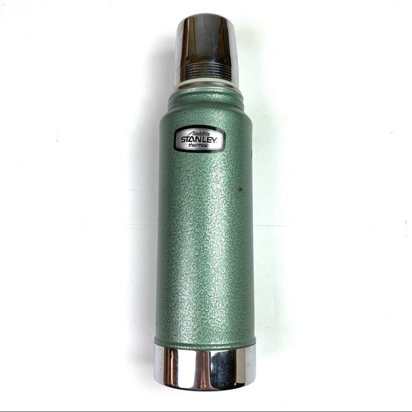 Stanley | Dining | Stanley Quart Thermos A944c Green Metal Cup Stopper ...